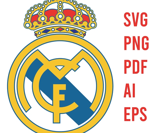 Real Madrid Logo SVG Eps Pdf Png / Color and Monochrome Version ...