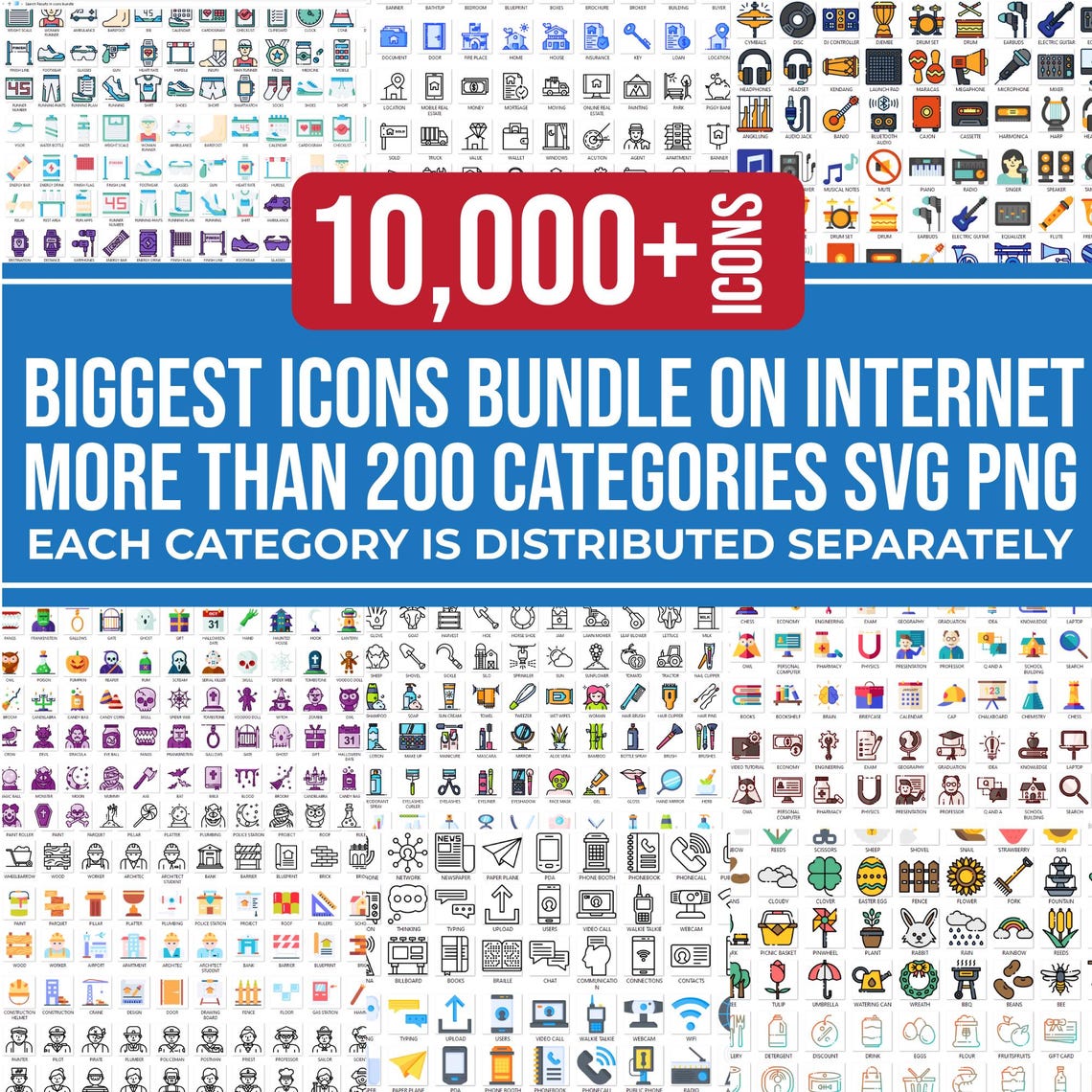 Biggest Icons SVG Mega Bundle - 10,000 + Icons, Icons PPT, Business ...