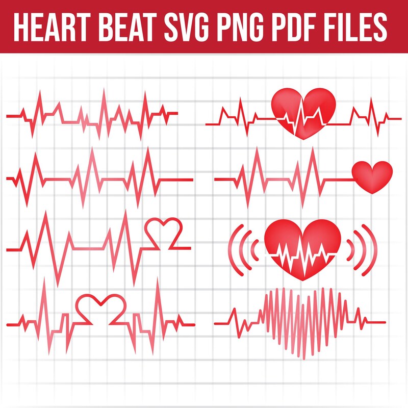 Heart Beat Svg - Etsy