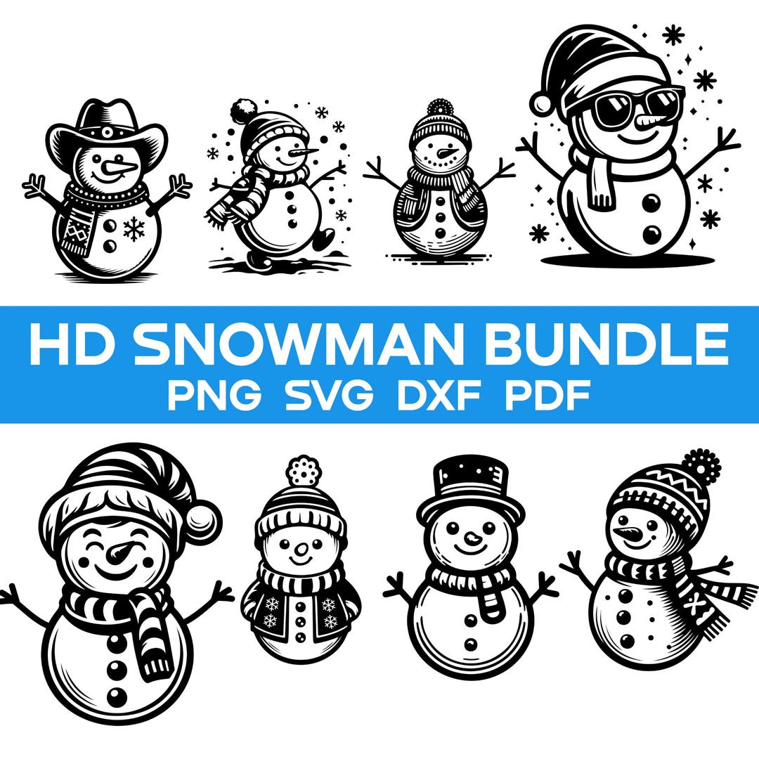 Snowman SVG Bundle, Snowman Svg, Snow Svg, Winter Svg, Blizzard Svg ...