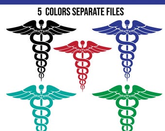 Bundle of Caduceus Symbols SVG, Nurse SVG, Medical Doctor Print ...