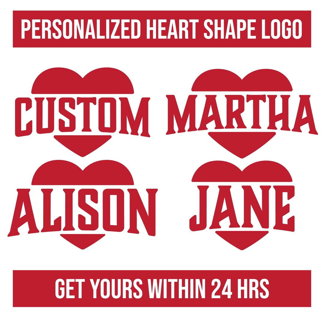 Custom Names SVG | Custom Couple Name SVG | Heart Logo Name Svg ...