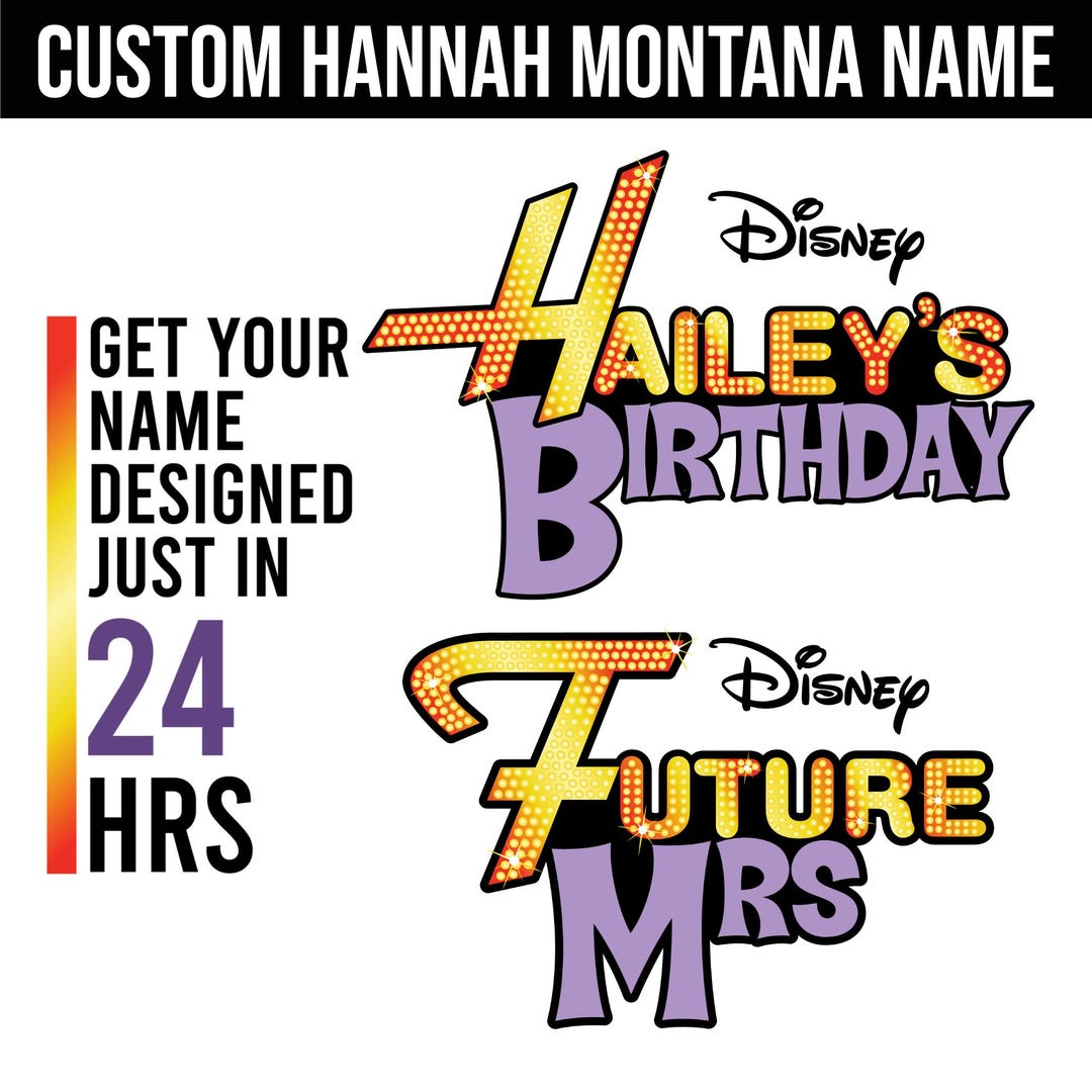 New Hannah Montana Custom Name Design, Hannah Montana Svg, Hannah ...