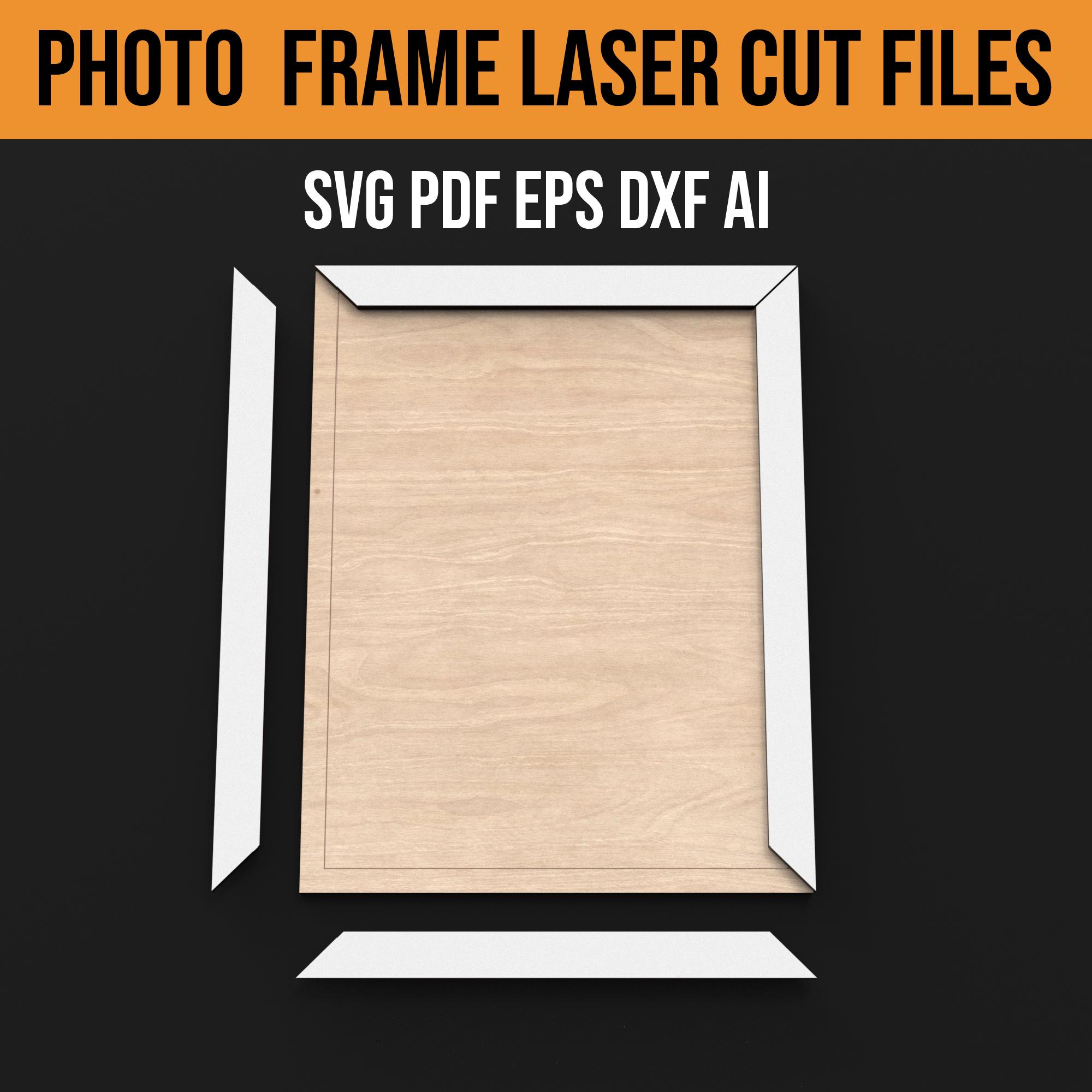 Frames Laser Cut Files SVG, PDF EPS Dxf Photo Frame Bundle, Photo Frame ...
