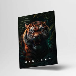 Tiger Mindset Motivational Poster Ready to Hang Canvas Wall Art - Etsy