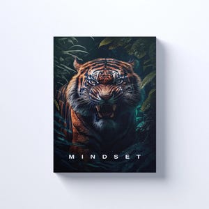 Tiger Mindset Motivational Poster Ready to Hang Canvas Wall Art - Etsy