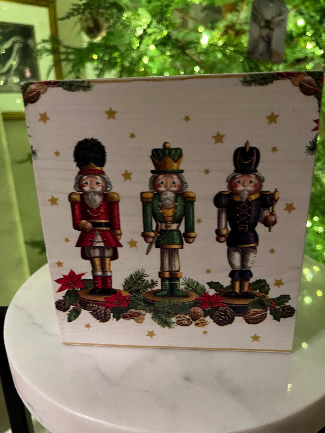 Christmas Nutcracker Wood Tissue Box Cover Handmade Decoupage - Etsy