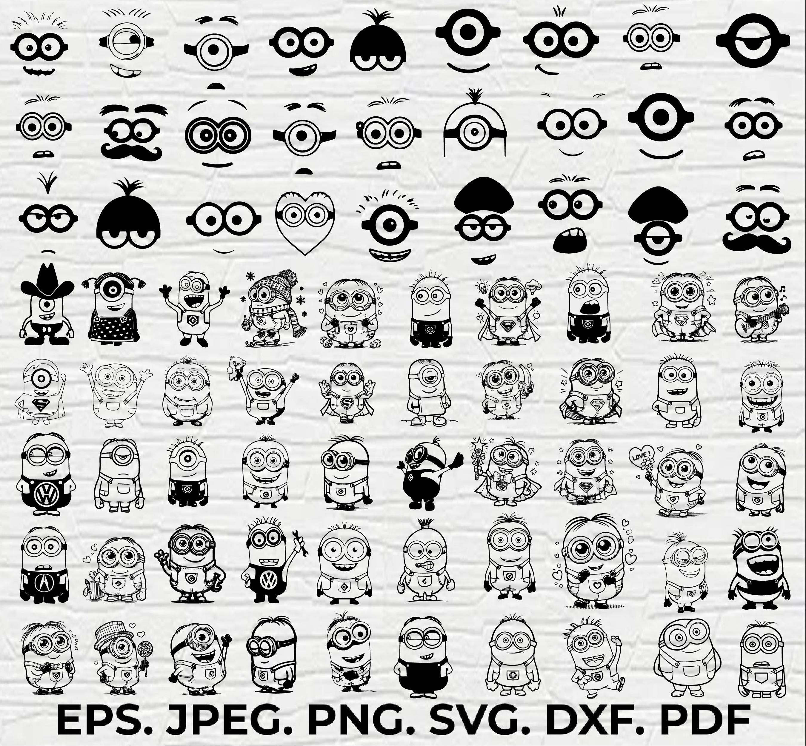 Minion Face Svg Bundle, Minion Svg Bundle, Minions Cricut Files ...
