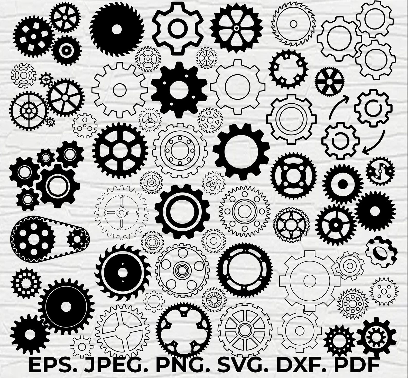 Gears SVG Bundle, Gears PNG Bundle, Gears Clipart, Gears SVG Cut Files ...