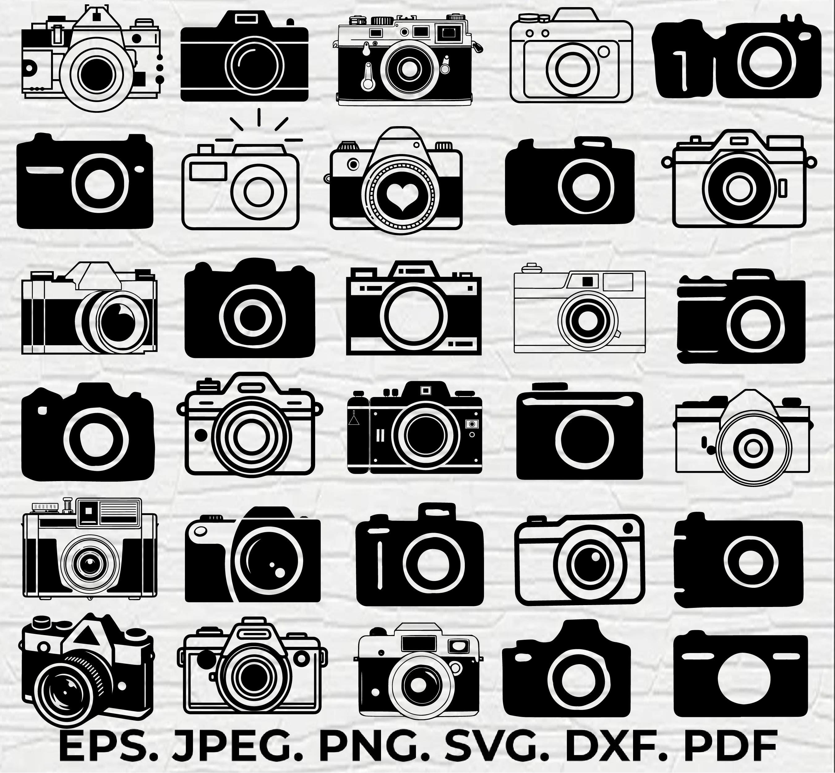 Camera Svg Bundle, Camera Png Bundle, Camera Clipart, Camera Svg Cut ...