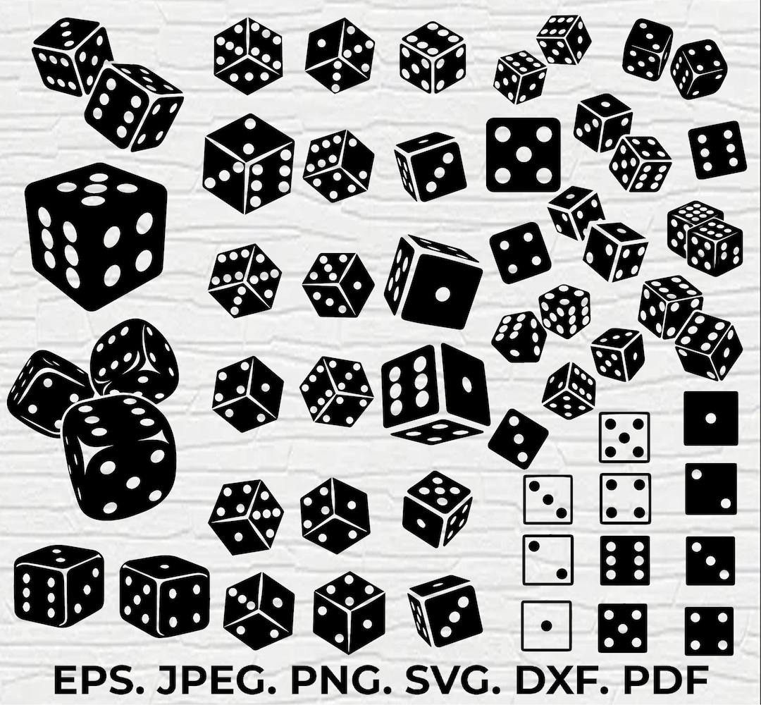 Dice Svg Bundle, Dice Png Bundle, Dice Clipart, Dice Svg Cut Files for ...