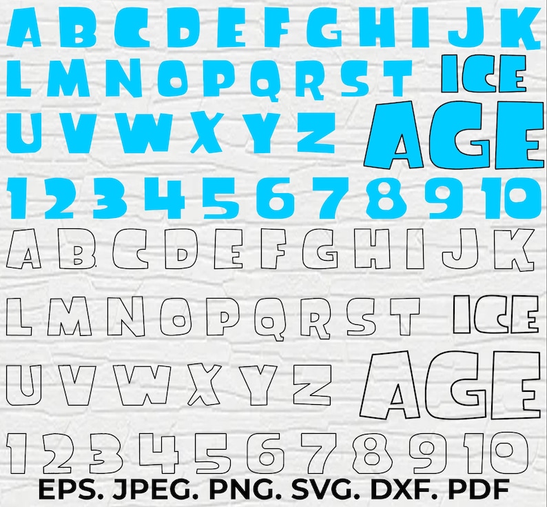 Ice Age Font, Ice Age Svg, Ice Age Font Svg, Ice Age Font Cricut, Ice ...