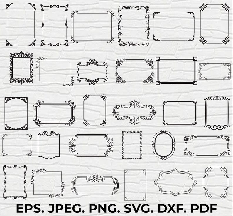 Rectangle Frame Svg Bundle, Rectangle Frame Cut Files for Circut ...