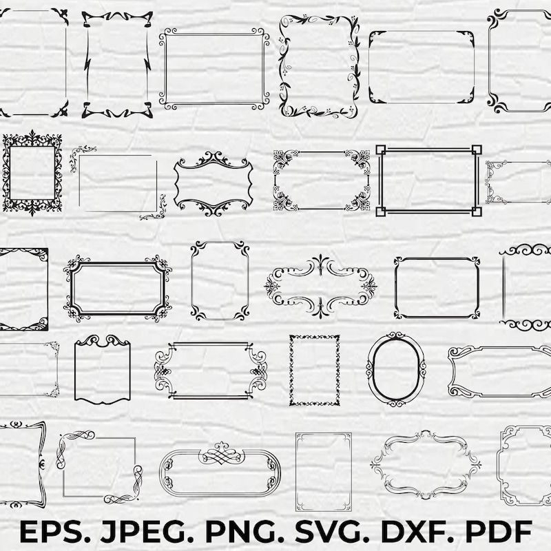Rectangle Frame Svg - Etsy