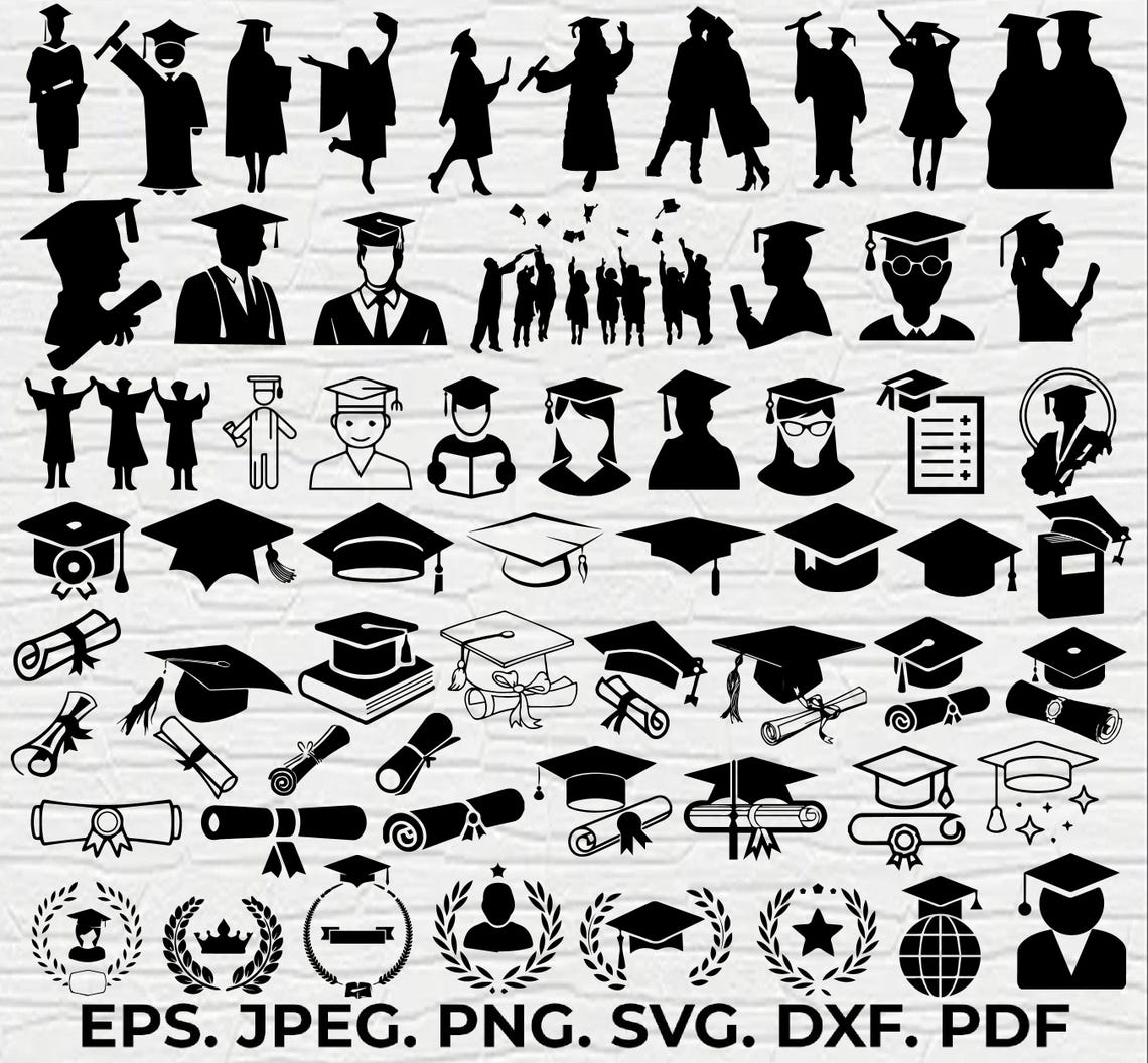 Graduation Svg Bundle, Graduation Png Bundle, Graduation Cut Files for ...
