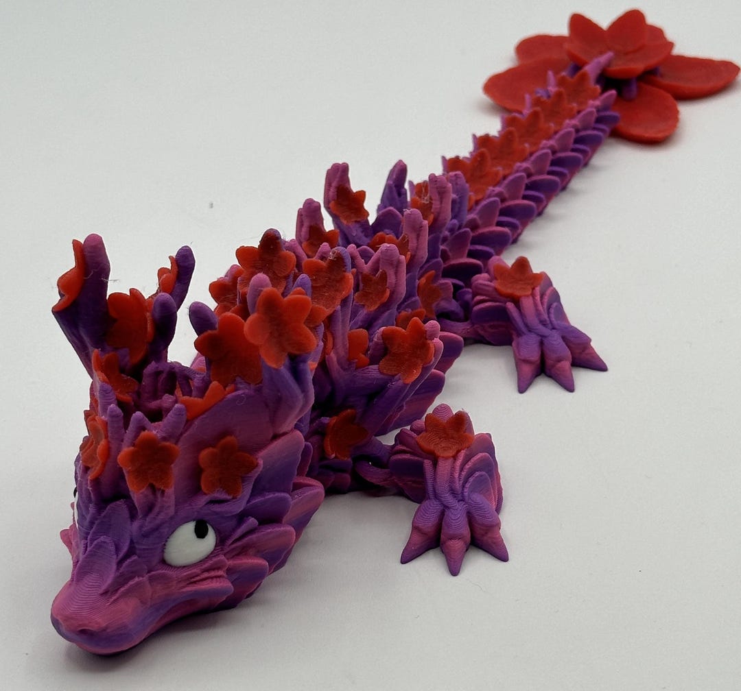 Derpy Baby Cherry Blossom Dragon 11 Purple & Red - Etsy