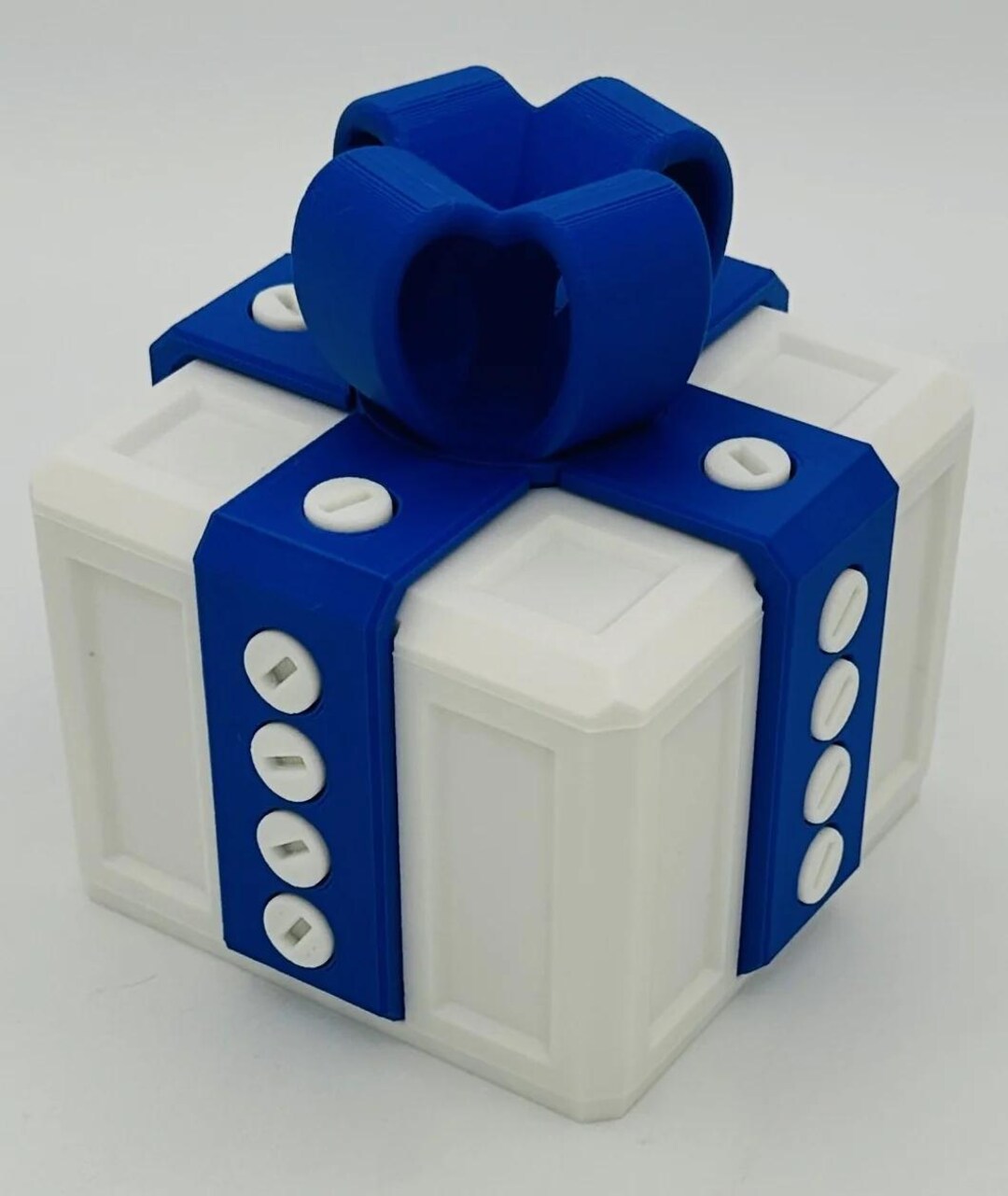 White & Blue Annoying Gift Box 4x4x3" With 20 Bolts + 3 Mini Figures - Etsy