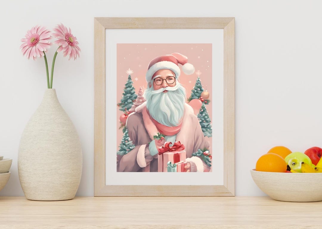 Vintage Santa Claus Christmas Print – Holiday Wall Art - Etsy