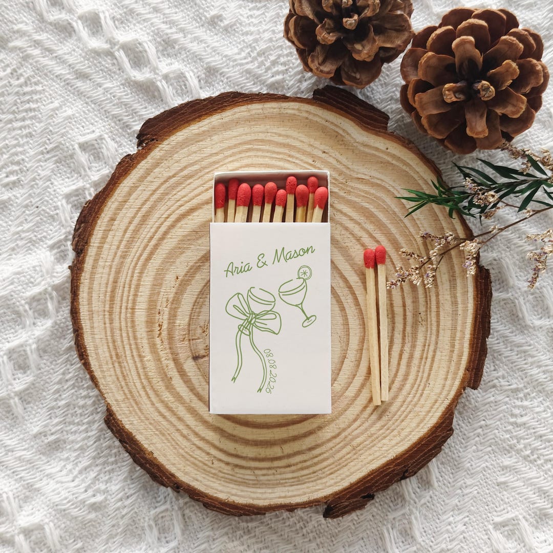 Custom Wedding Matchboxes: Personalized Reception Favors, Bulk Matches ...