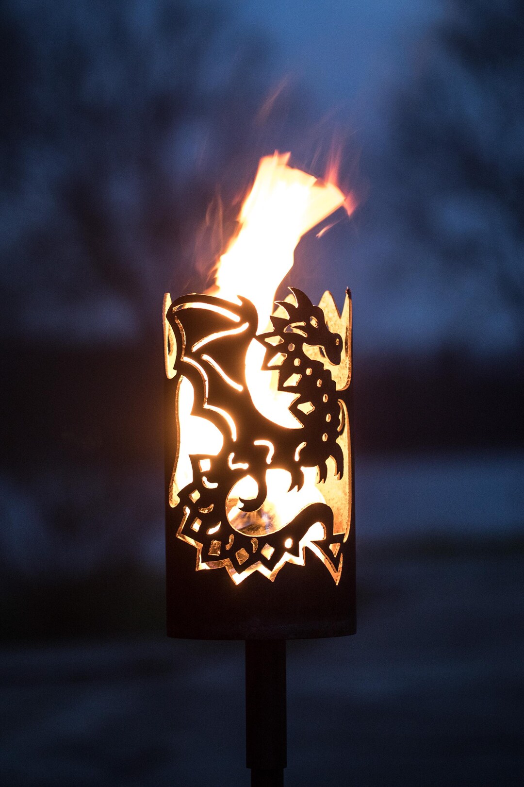 Garden Torch Dragon Set Torch Handle Wax Roll Fire Flair - Etsy
