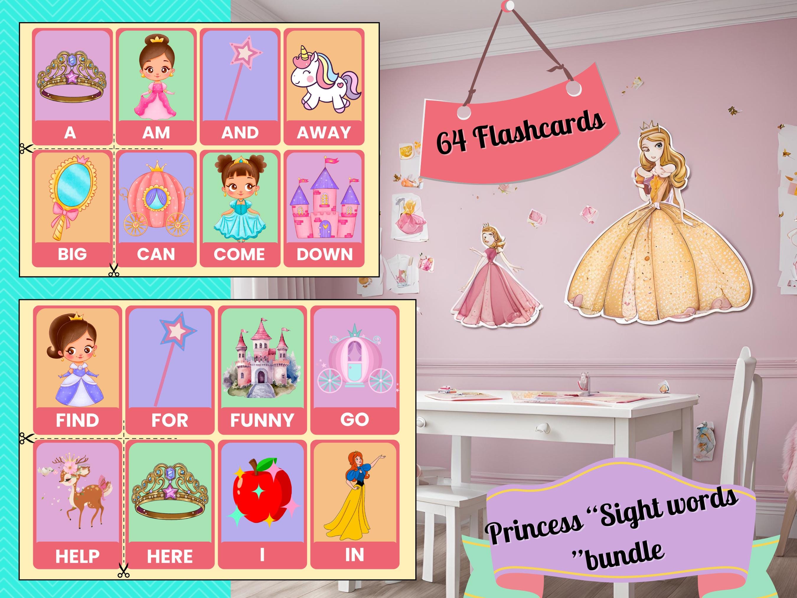 Princess Sight Word Adventure Bundle: Flashcards N Workbook for Fun ...