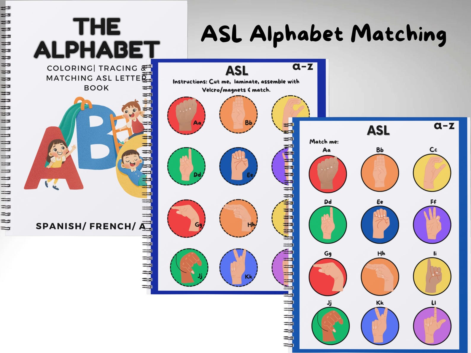 Multilingual ABC Flashcards and Activity Workbook Bundle – Learn ...