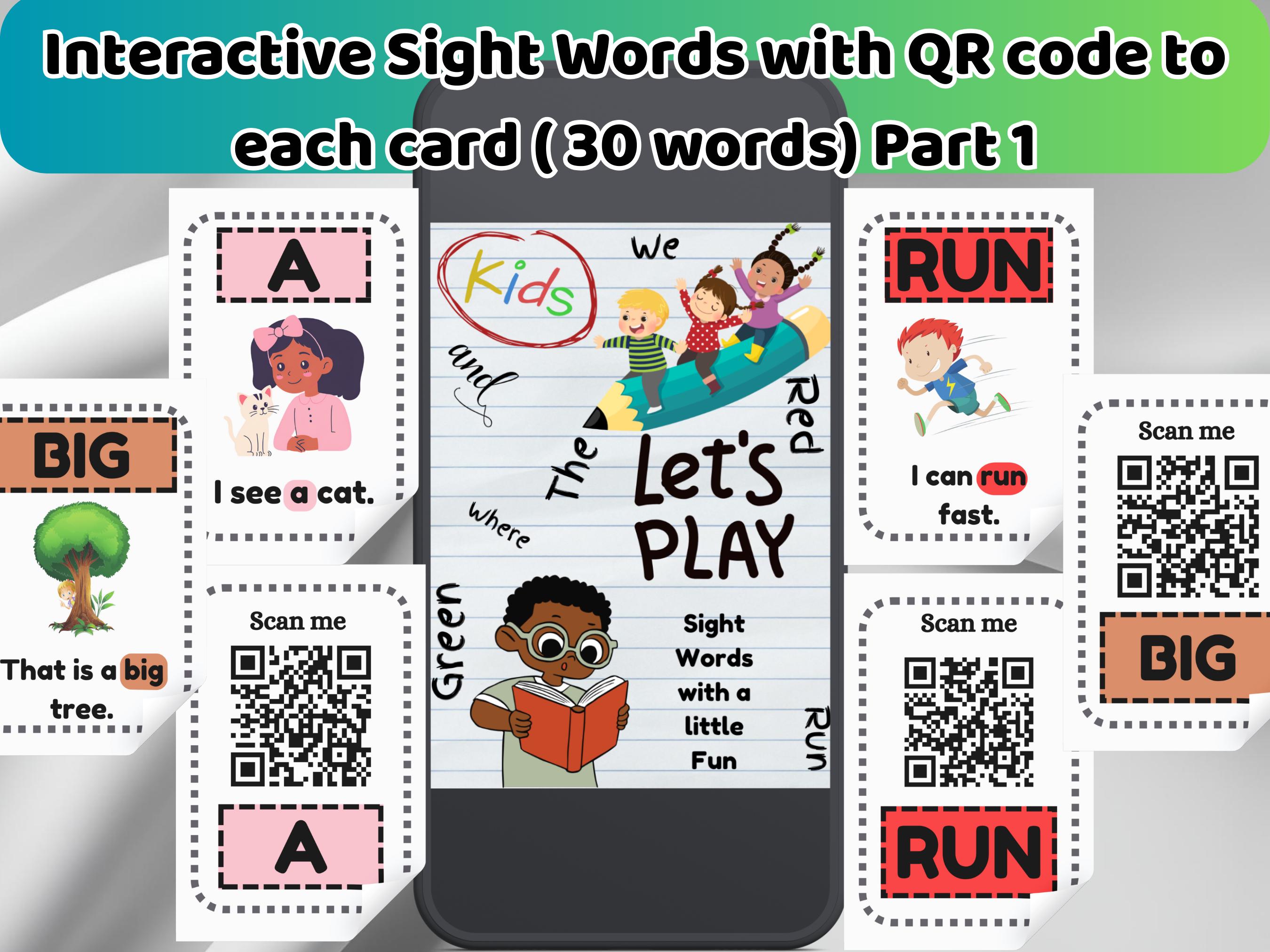 Interactive Learning Flashcards Bundle: Animal Abcs, Sight Words ...