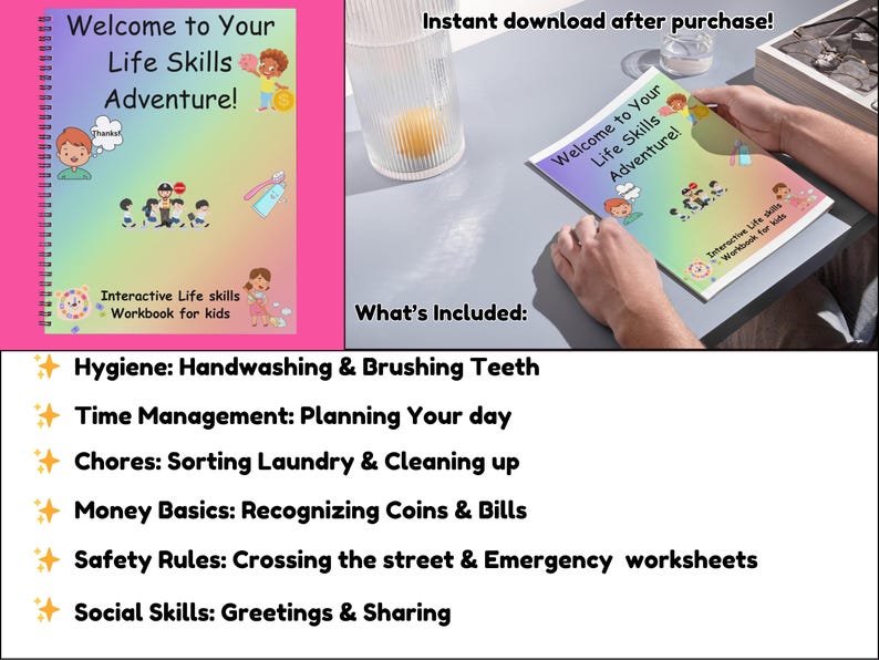 Interactive Life Skills Workbook for Kids With QR Code (youtube ...