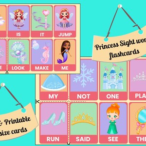 Princess Sight Word Adventure Bundle: Flashcards N Workbook for Fun ...