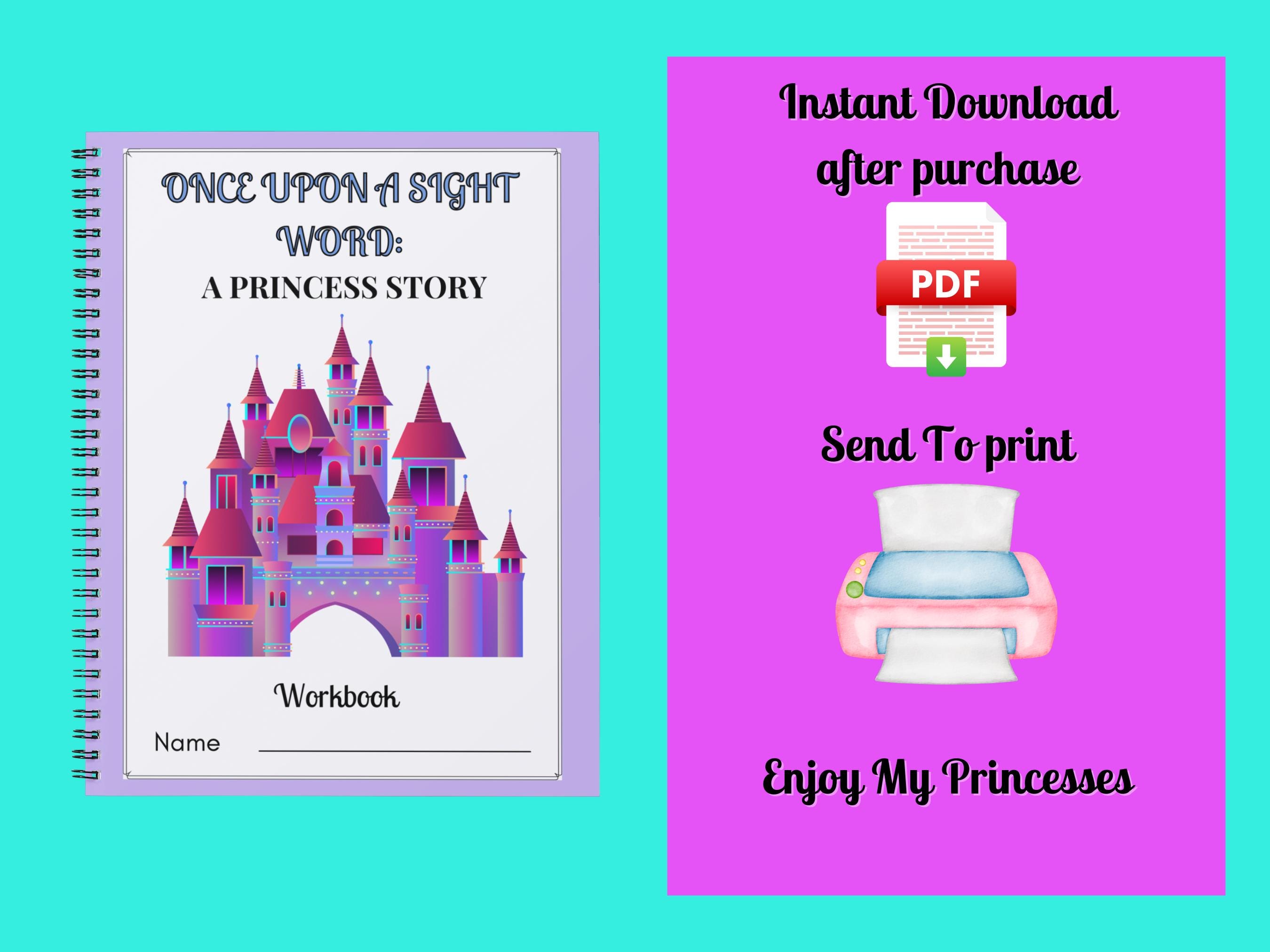 Princess Sight Word Adventure Bundle: Flashcards N Workbook for Fun ...