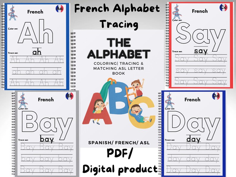 Multilingual ABC Flashcards and Activity Workbook Bundle – Learn ...