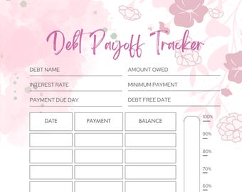 Debt Payoff Tracker Printable, Debt Tracker, Debt Snowball, Finance ...