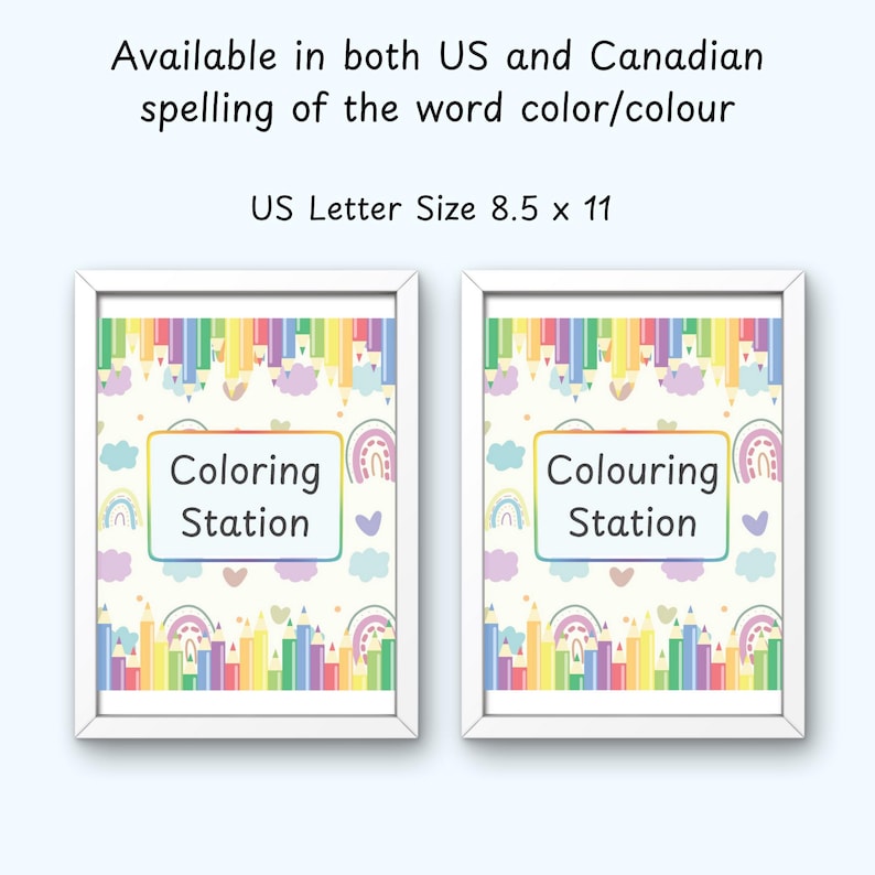 Coloring Station Sign - Kids Birthday Party Sign - Table Decor Birthday ...