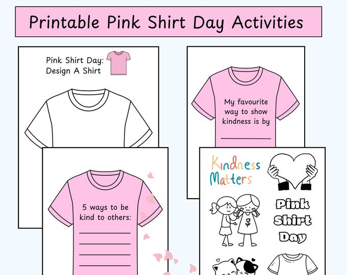 Anti Bullying Coloring Pages Pink Shirt Day Activities Stop Bullying ...