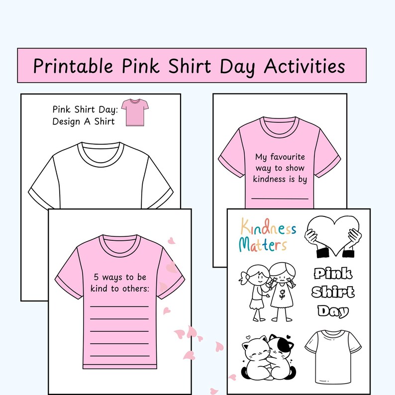 Pink Shirt Day Activities, Pink Shirt Day at School, Pink Shirt Day ...