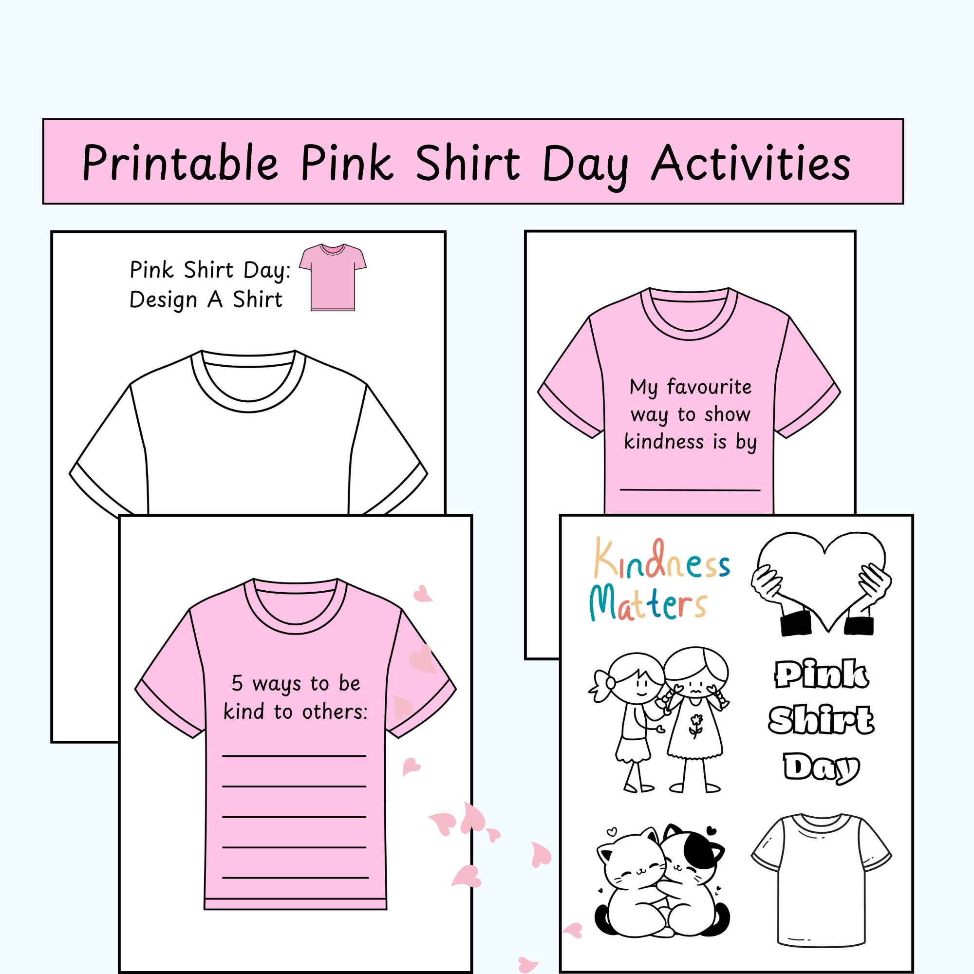 Pink Shirt Day Activities, Pink Shirt Day at School, Pink Shirt Day ...