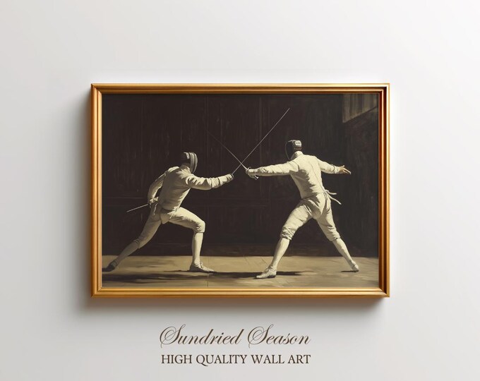 1936 Cane Fighting Print. Vintage Fencing Sports Poster. Cane & Stick ...