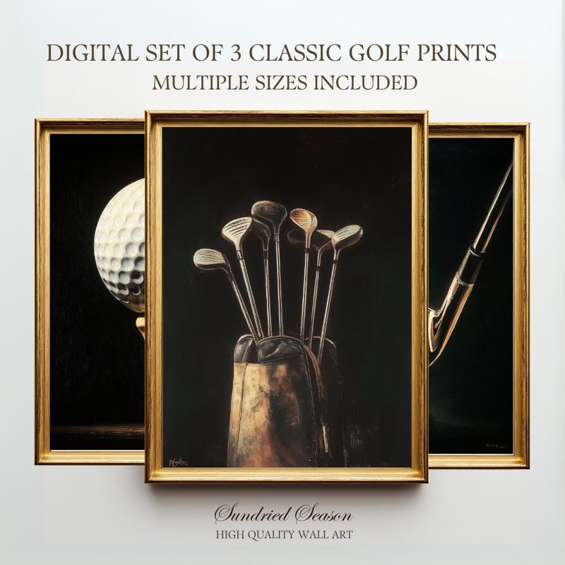 Classic Golf Wall Art - Etsy