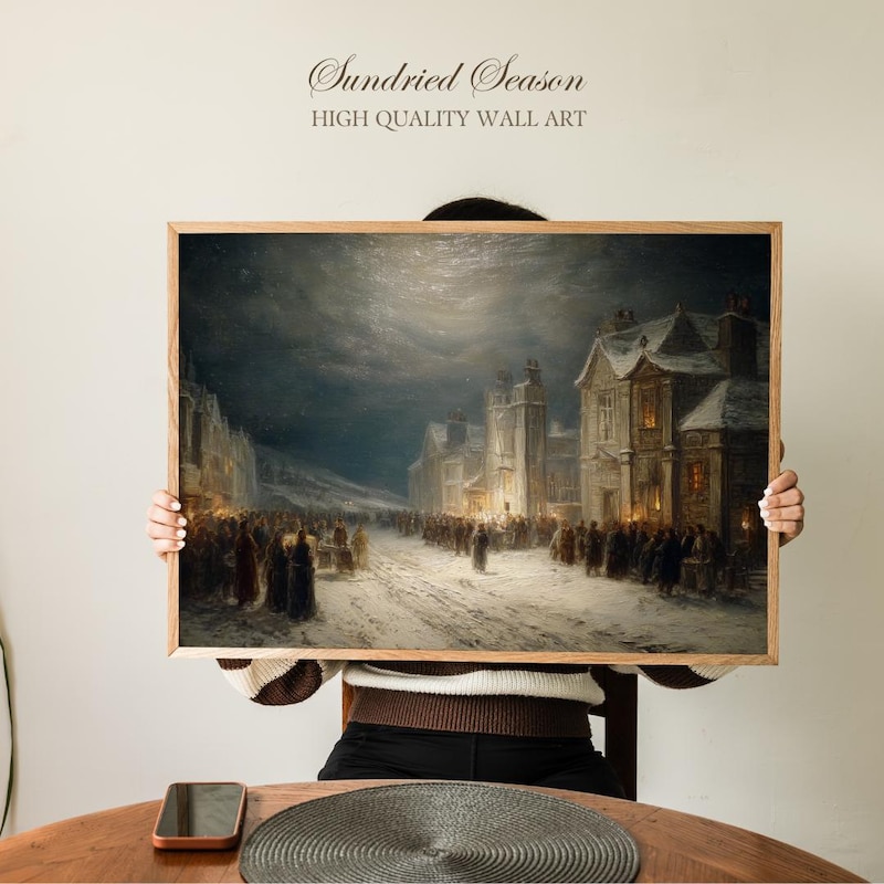 Church Gathering Painting - Etsy