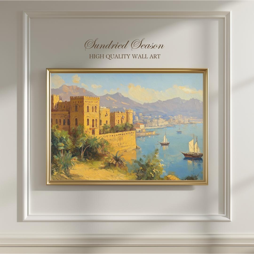 Old Beirut Harbor Art Print, Mediterranean Cityscape Poster, Lebanese ...