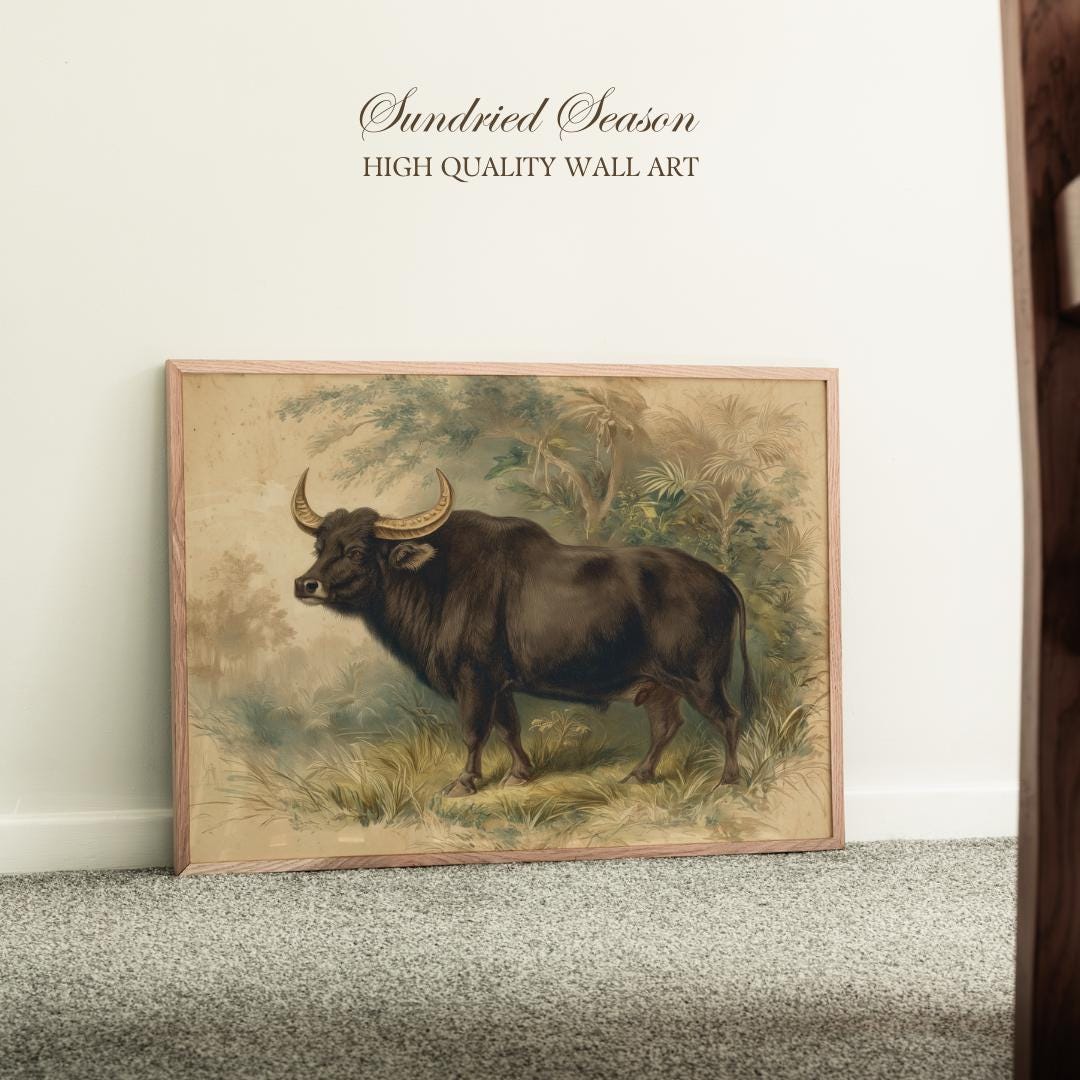 Gaur Vintage Wall Art, Southeast Asian Forests and Himalayan Foothill ...