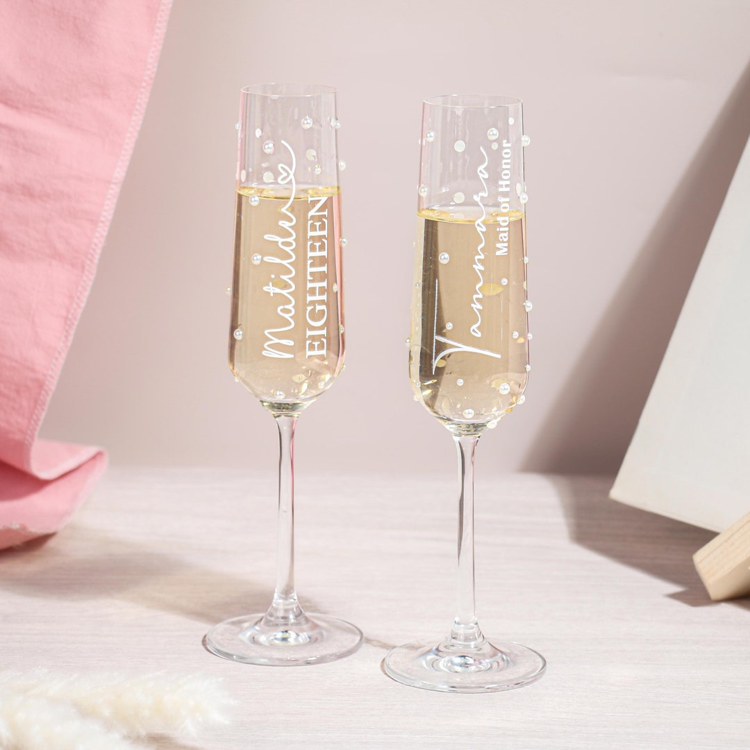 Bridal Party Wine Glasses, Champagne Glass | Champagne Flute ...