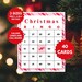 Pink Christmas Bingo Game - A4 Printable Bingo Cards With Numbers (1, 2 ...