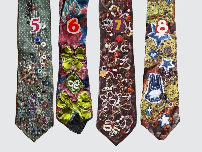 Handmade Upcycled Necktie | One-of-a-kind Repurposed | Tie Statement ...
