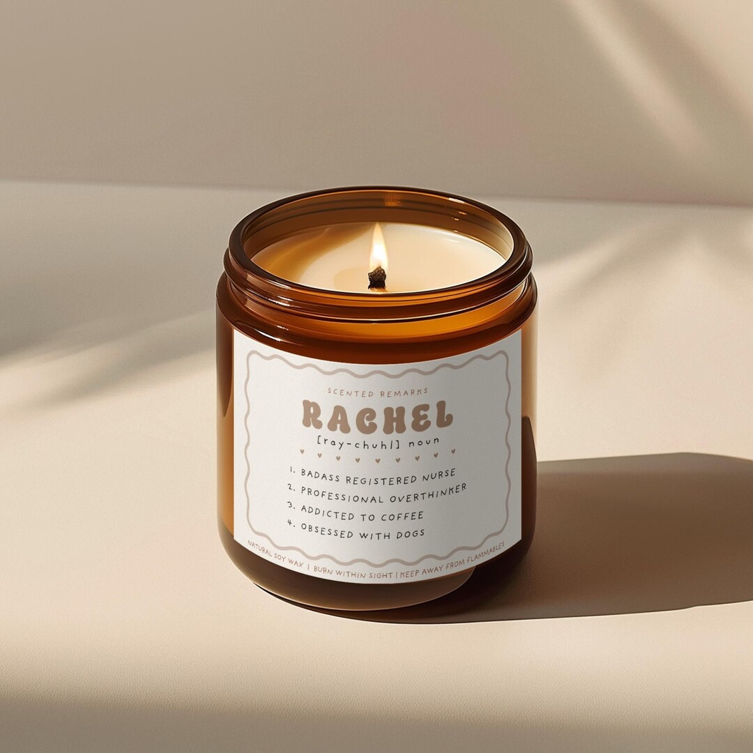 Personalized Name Definition Candle, Custom Name Candle, Best Friend ...