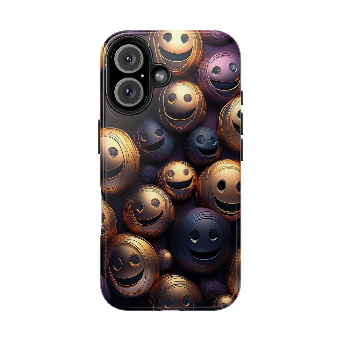 Funny Smiley Face Tough Phone Case, iPhone Samsung Cover, Cool Tech ...