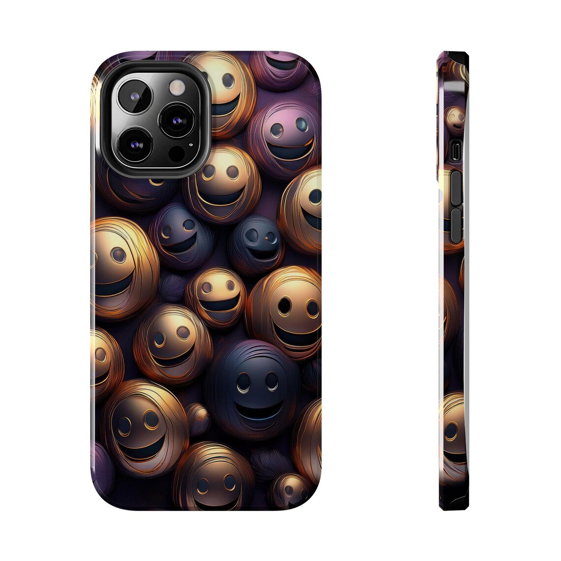 Funny Smiley Face Tough Phone Case, iPhone Samsung Cover, Cool Tech ...