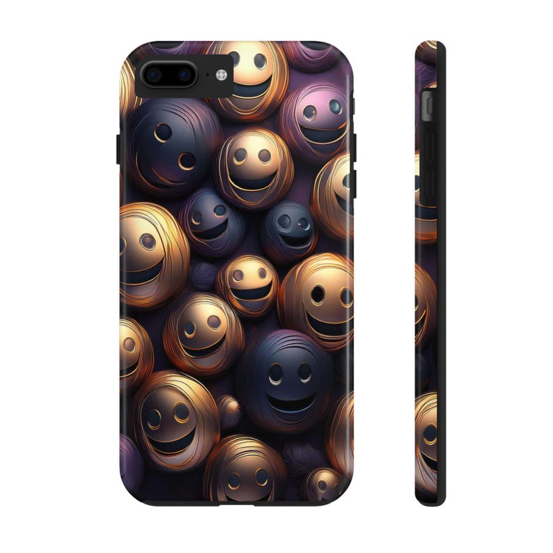 Funny Smiley Face Tough Phone Case, iPhone Samsung Cover, Cool Tech ...