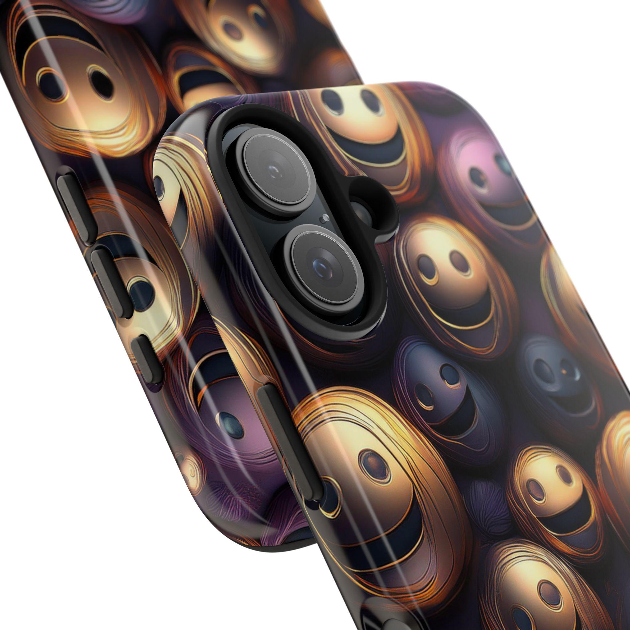 Funny Smiley Face Tough Phone Case, iPhone Samsung Cover, Cool Tech ...