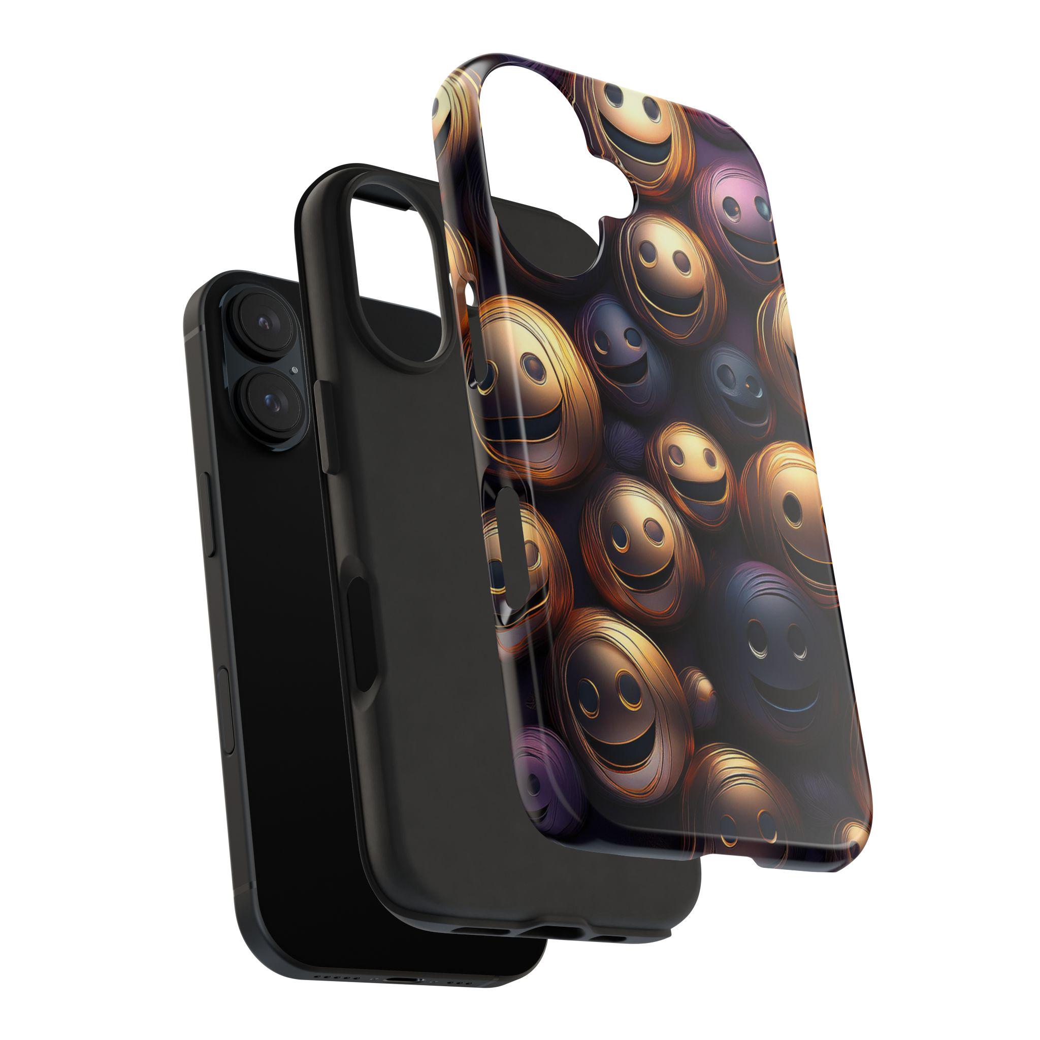 Funny Smiley Face Tough Phone Case, iPhone Samsung Cover, Cool Tech ...